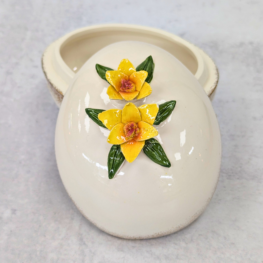 Daffodil Japanese porcelain egg dish | HOFFMAN'S Limited Edition New ...